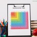 MULTIPLICATION TABLE, 1 to 12, Educational Posters, Rainbow Colors ...