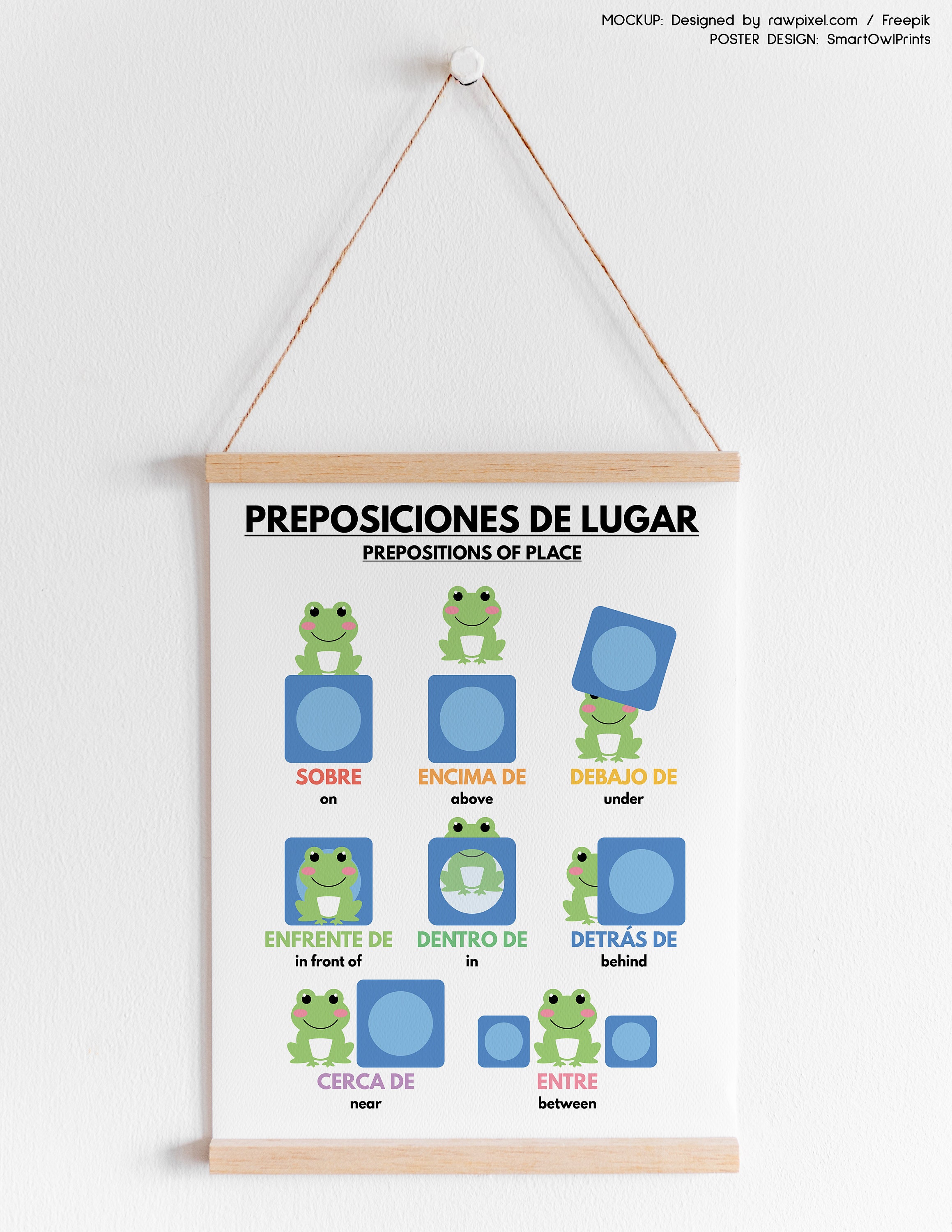 PREPOSITIONS for Kids Spanish Language Spanish Grammar - Etsy