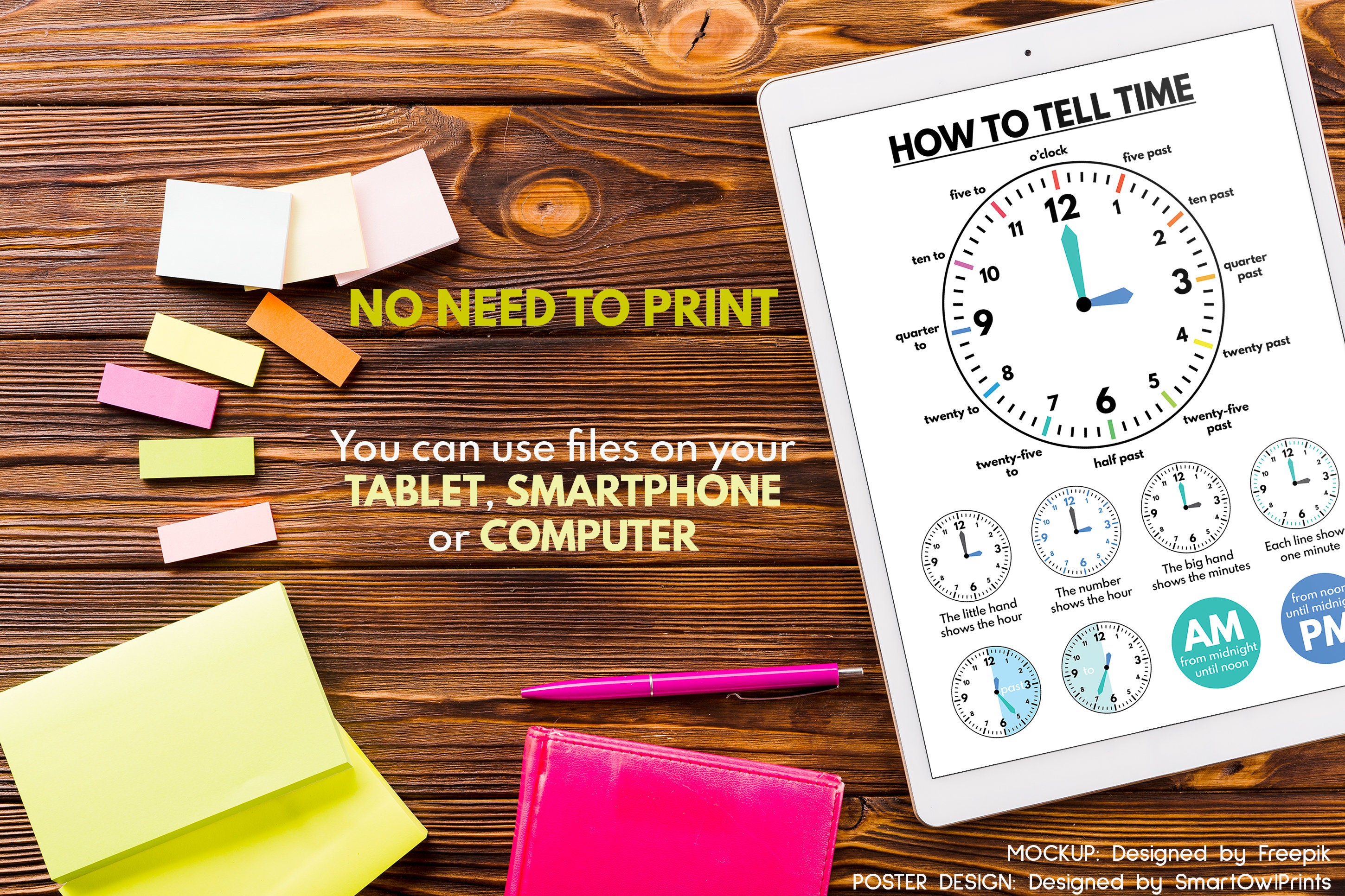 TELLING TIME Poster Educational Poster What Time is It - Etsy