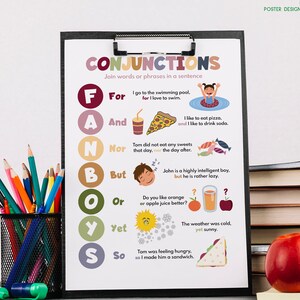 FANBOYS CONJUNCTIONS for Kids, Parts of Speech, English Language ...