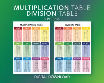 Time Table Chart For Kids Buy Multiplication And Division Chart 17X22 ...