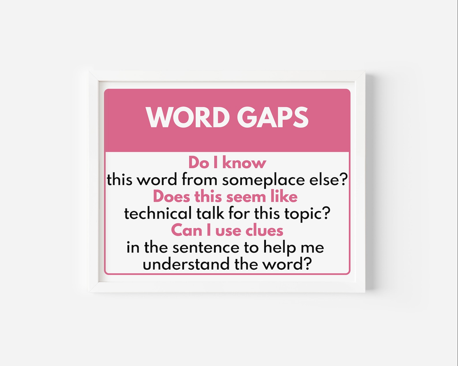 6 SIGNPOSTS POSTER, NONFICTION Notice & Note Signposts, English ...