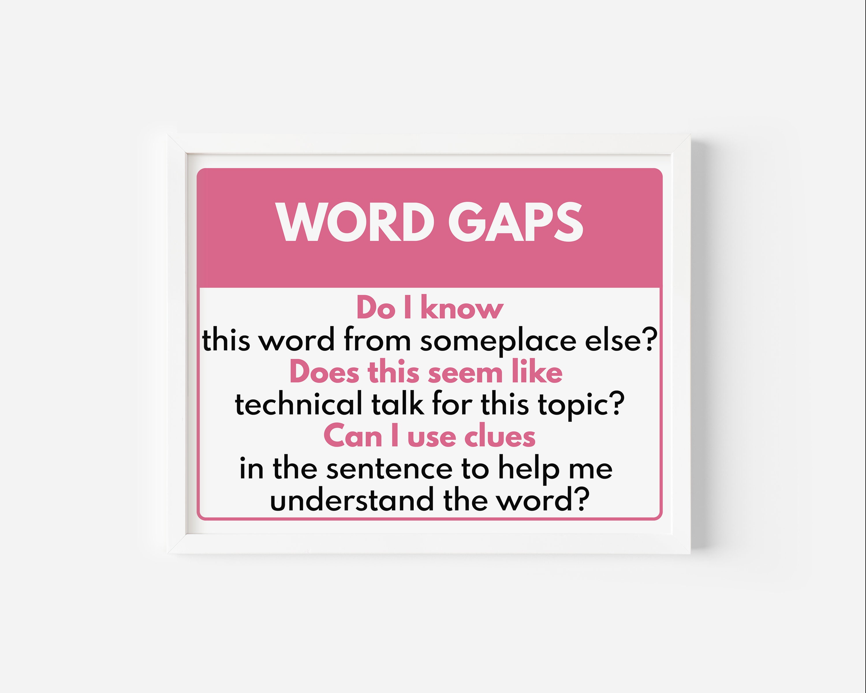 6 SIGNPOSTS POSTER, NONFICTION Notice & Note Signposts, English ...