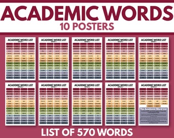 Academic Word List - Etsy
