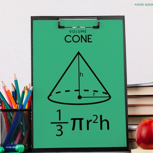 VOLUME FORMULAS Set of 8 Posters, 3D Geometry, 3D Shapes, Educational ...
