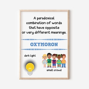 FIGURATIVE LANGUAGE - Set of 8 Posters, English Language, Classroom ...