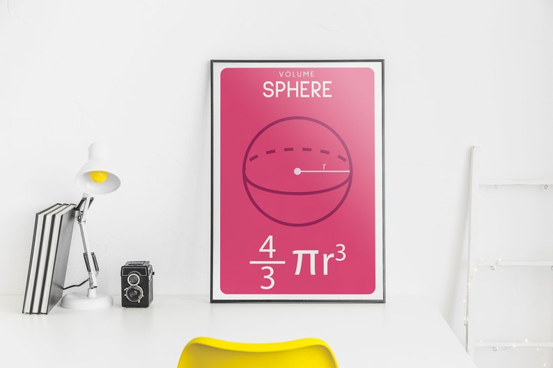 VOLUME FORMULAS Posters Set 8 POSTERS Geometry 3D Shapes - Etsy
