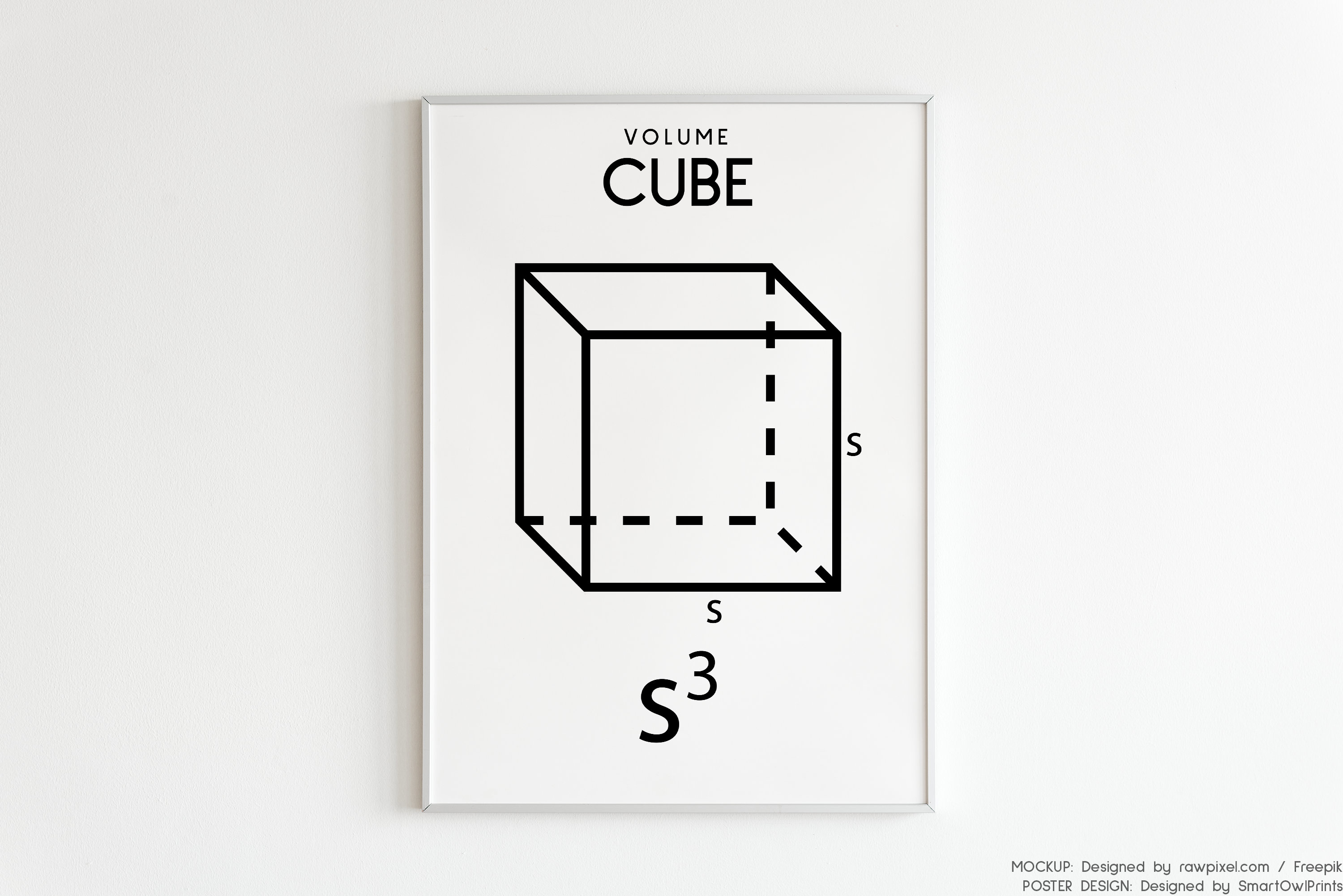 VOLUME FORMULAS Set of 8 Posters, 3D Geometry, 3D Shapes, Educational ...