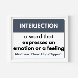 PARTS OF SPEECH - Set of 8 Posters, English Grammar, Classroom Grammar ...