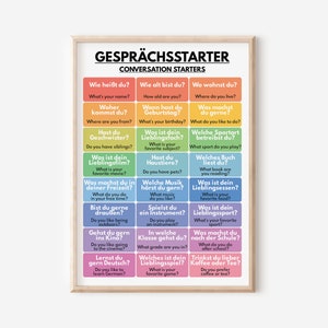 German Language, ASKING QUESTIONS - Set of 3 Posters, Grammar Chart ...