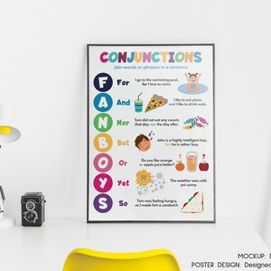 FANBOYS CONJUNCTIONS for Kids, Parts of Speech, English Language ...