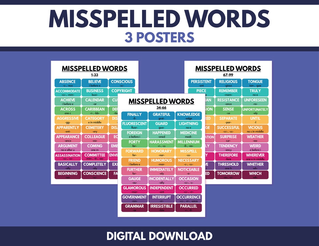 Spelling Savvy: the 99 Most Frequently MISSPELLED WORDS Set of 3 ...