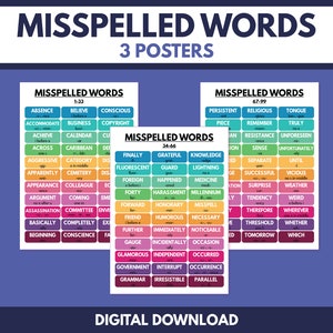 Spelling Savvy: the 99 Most Frequently MISSPELLED WORDS Set of 3 ...