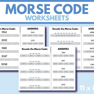 MORSE CODE Worksheets, Morse Alphabet, Homeschool Activity,educational Resources, Printable ...