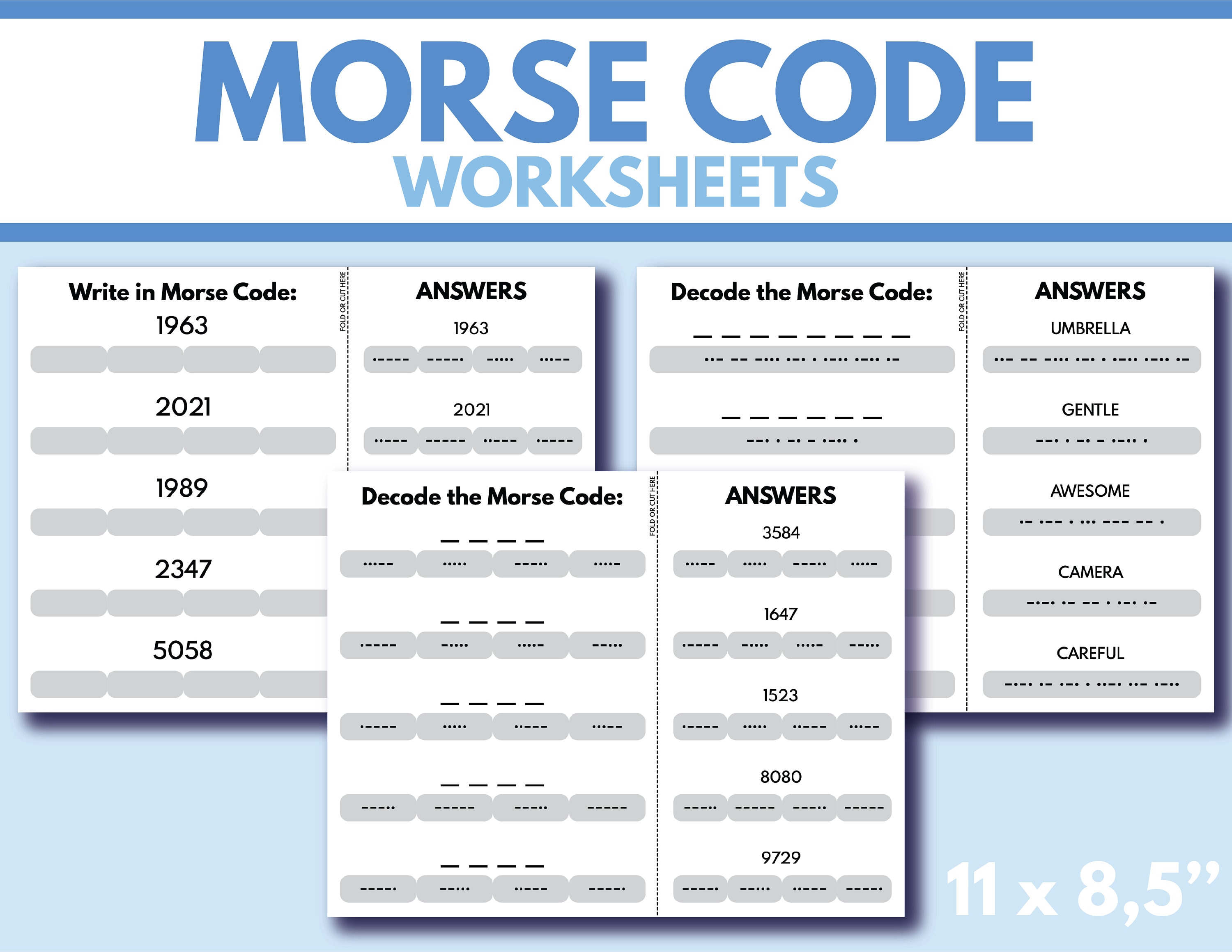 MORSE CODE Worksheets, Morse Alphabet, Homeschool Activity,educational Resources, Printable ...