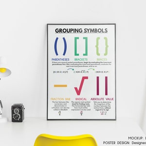 GRUPING SYMBOLS, Master GEMDAS and Math Symbols, Classroom Educational ...