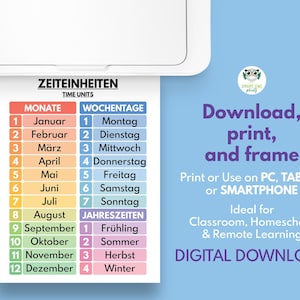 German Language, SEASONS, MONTHS and DAYS of the Week in German, German ...
