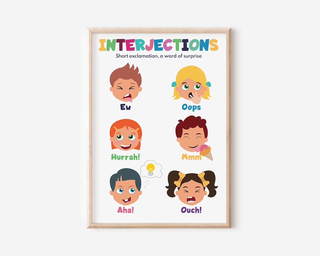 INTERJECTIONS FOR KIDS, Parts of Speech, English Language Grammar ...