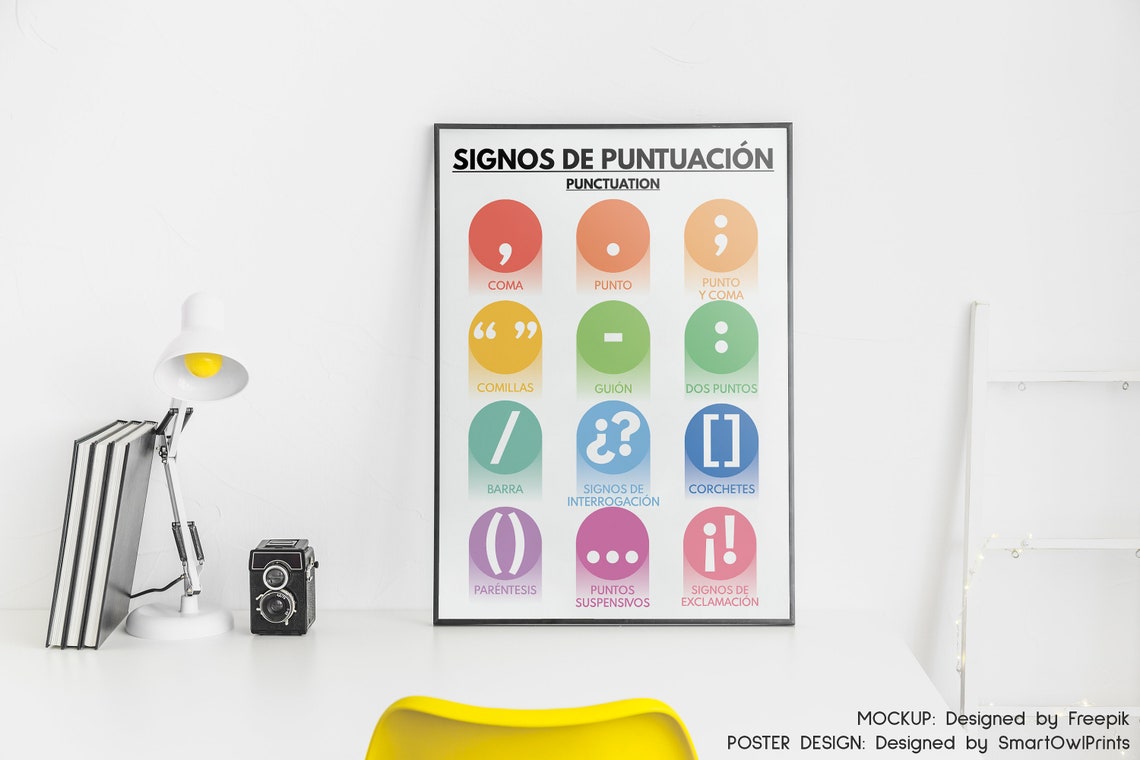 PUNCTUATION POSTER Spanish Language Grammar Chart for - Etsy