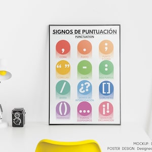 PUNCTUATION POSTER Spanish Language Grammar Chart for - Etsy