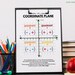 COORDINATE PLANE POSTER, Educational Poster, Math, Rainbow Colors ...