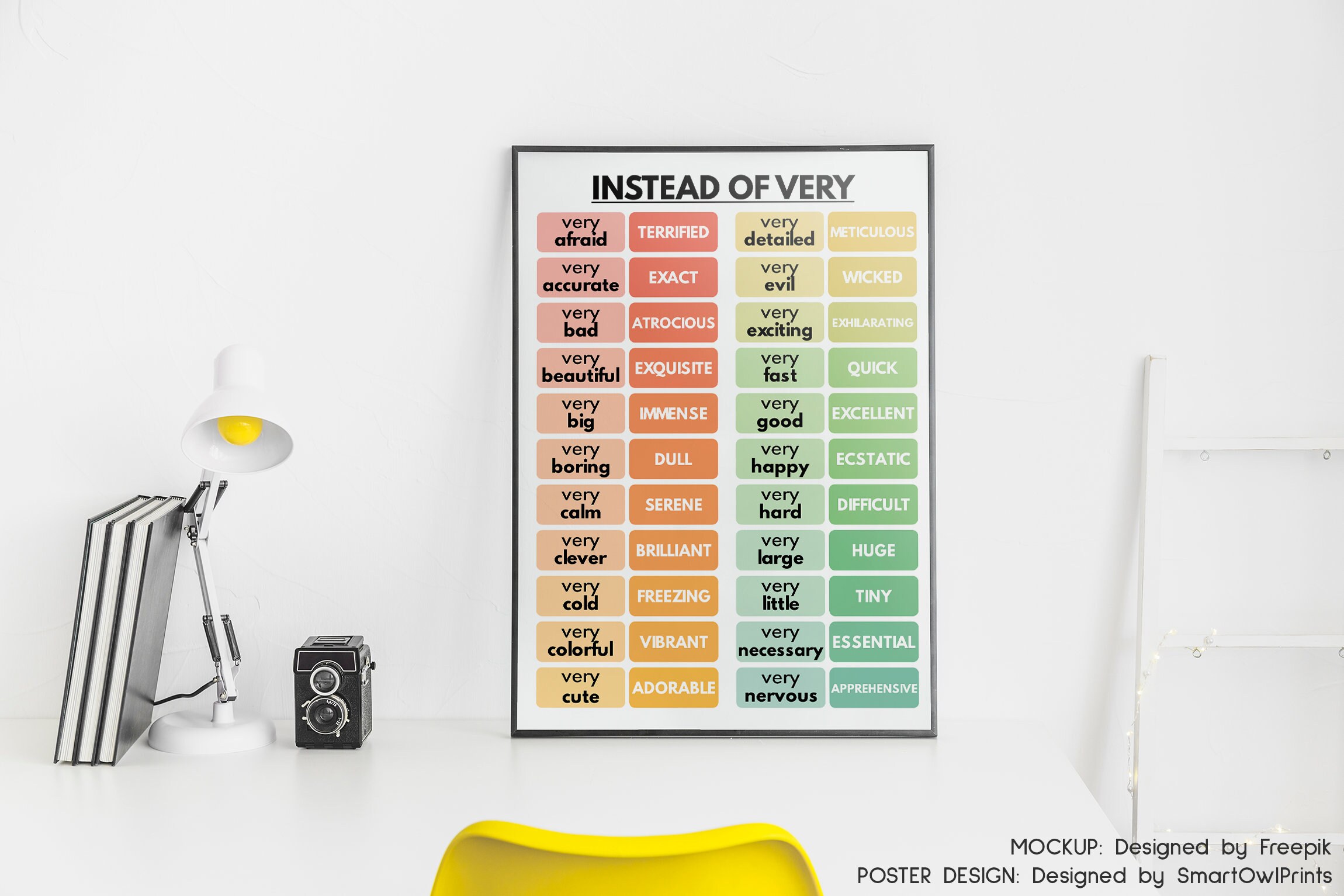 INSTEAD OF VERY Poster, English Classroom Decaor, English Classroom ...