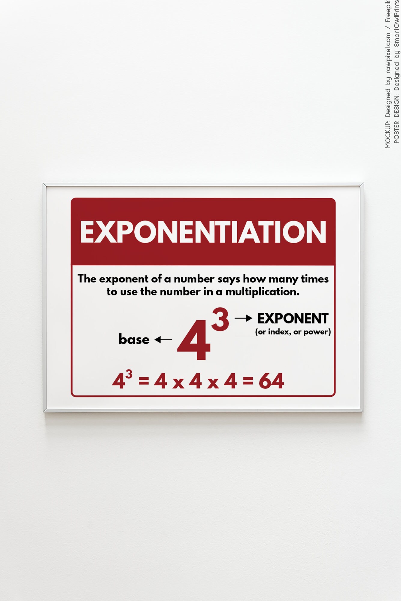 EXPONENT and EXPONENT RULES Set of 10 Posters Educational - Etsy
