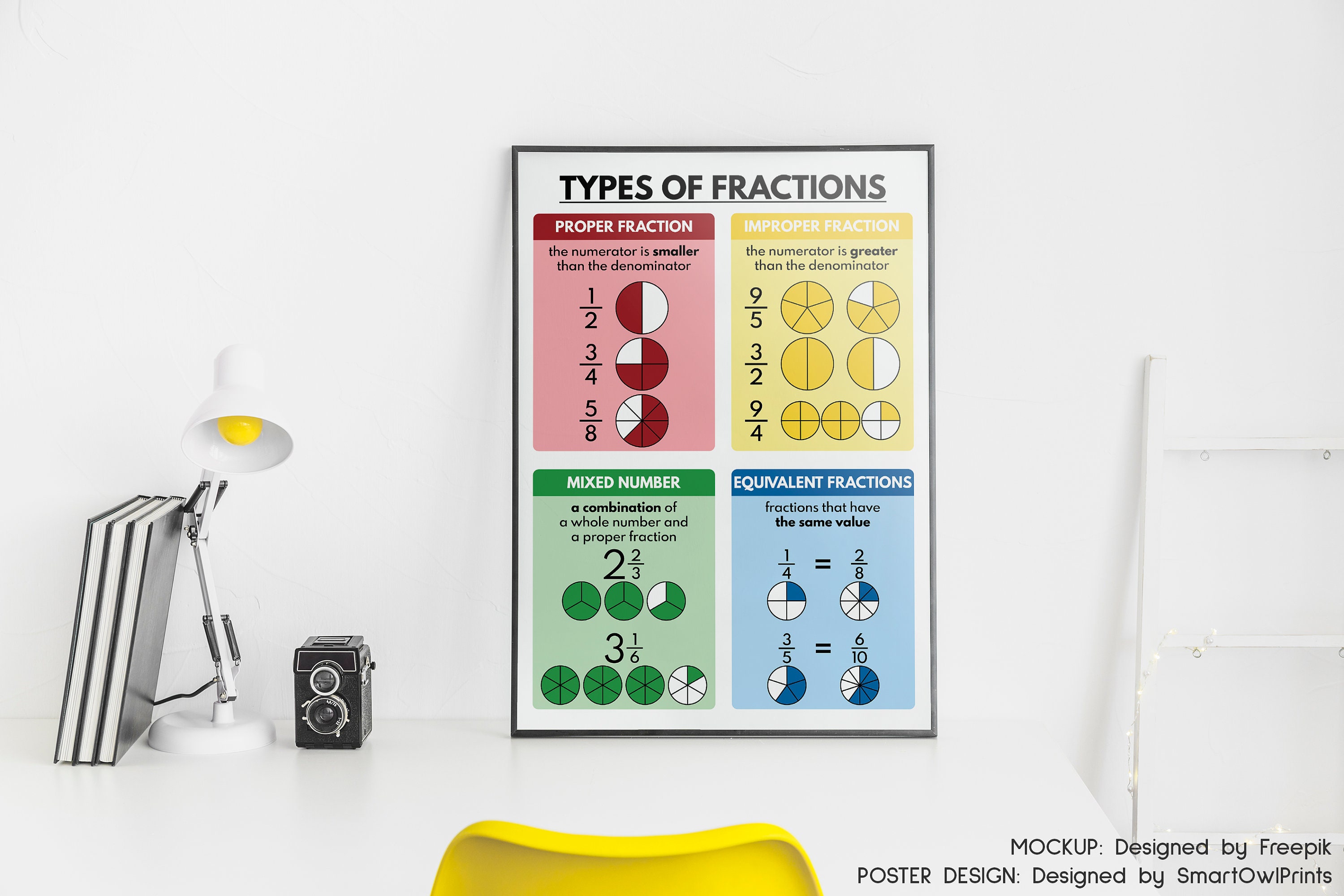 TIPOS DE FRACCIONES carteles educativos ideas de tablones de - Etsy México