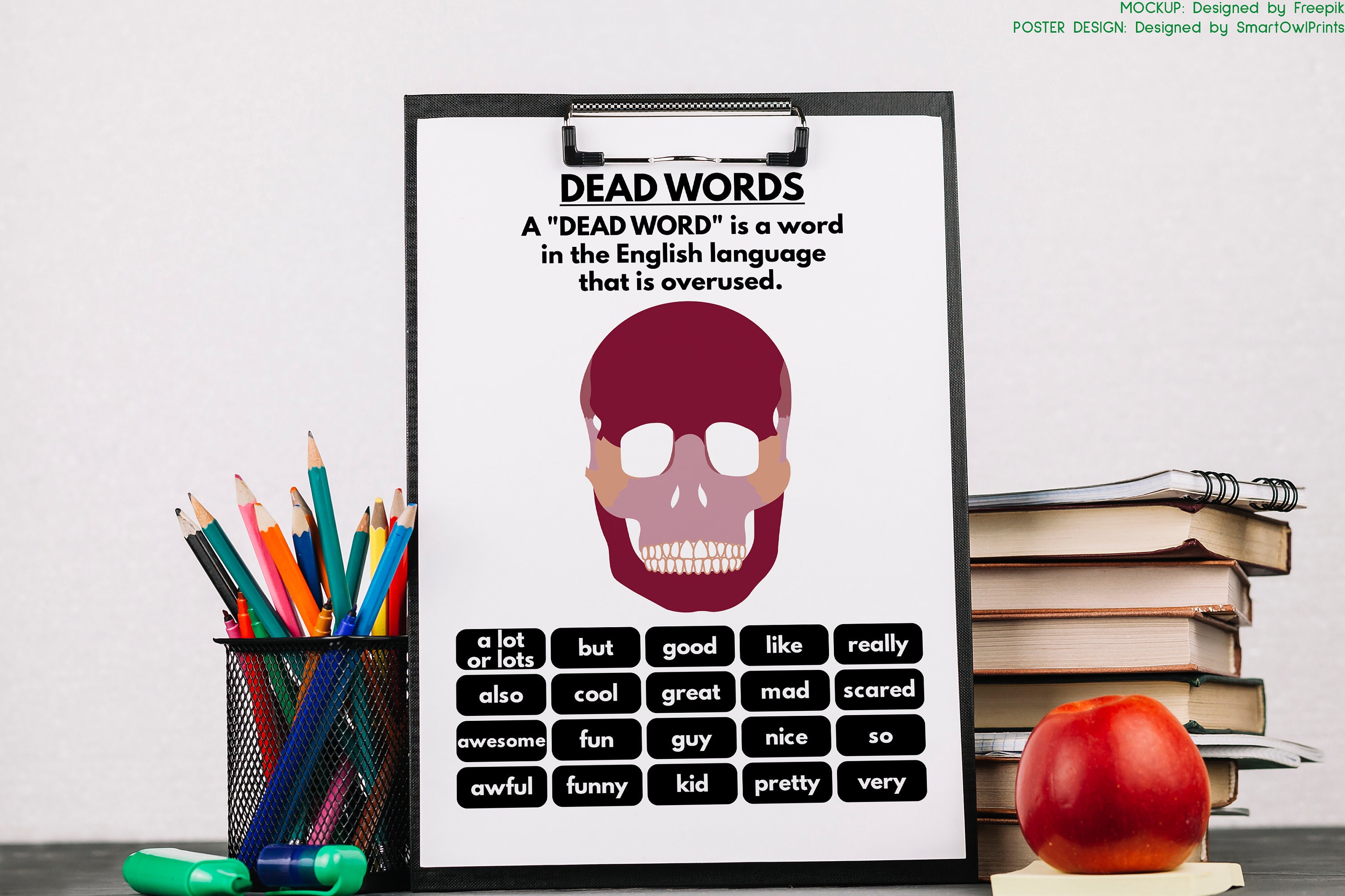 DEAD WORDS POSTER, Improving Writing Skills, English Language ...
