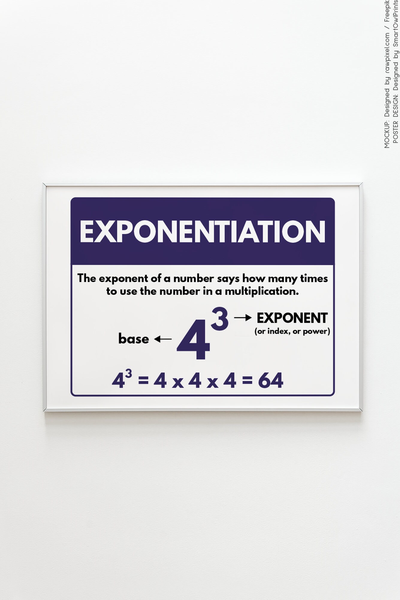 EXPONENT RULES Set of 10 Posters Math Rules Letter Size - Etsy