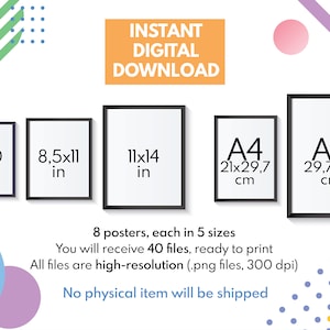 ENGLISH VERBS: Set of 8 Posters, English Language, Educational Poster ...