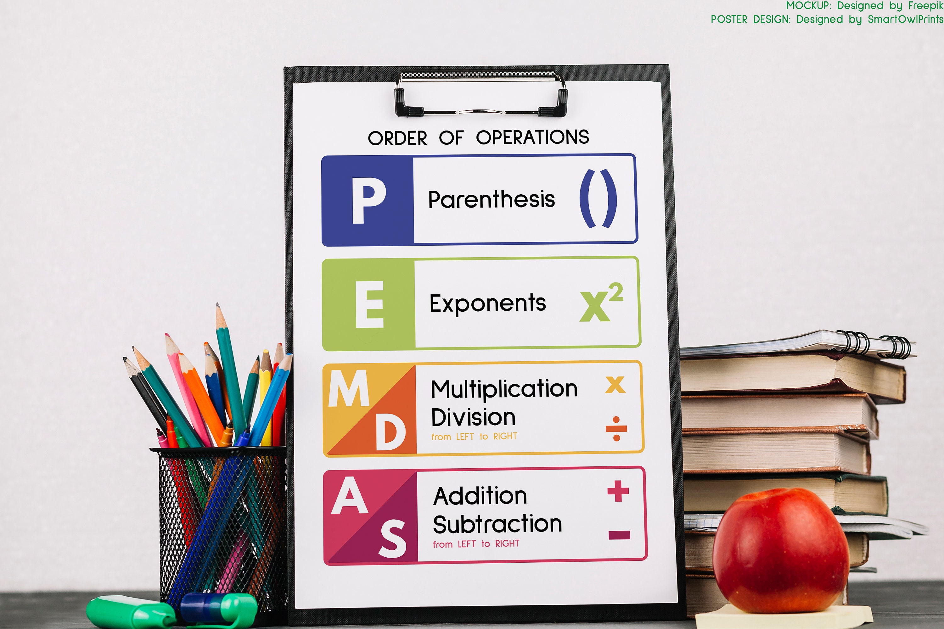 PEMDAS POSTER Order of Operations Printable Educational - Etsy