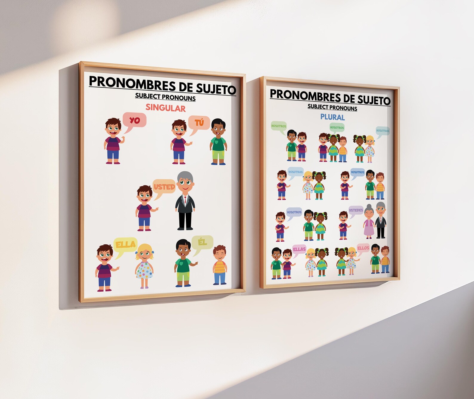 Spanish Language, LEARN SPANISH BASICS - Set of 9 Posters, Grammar ...