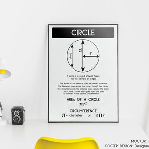 GEOMETRY POSTER - Set of 8 Posters, Math for Kids, Educational Posters ...