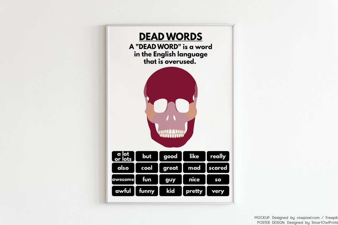 DEAD WORDS POSTER Improving Writing Skills English Language - Etsy