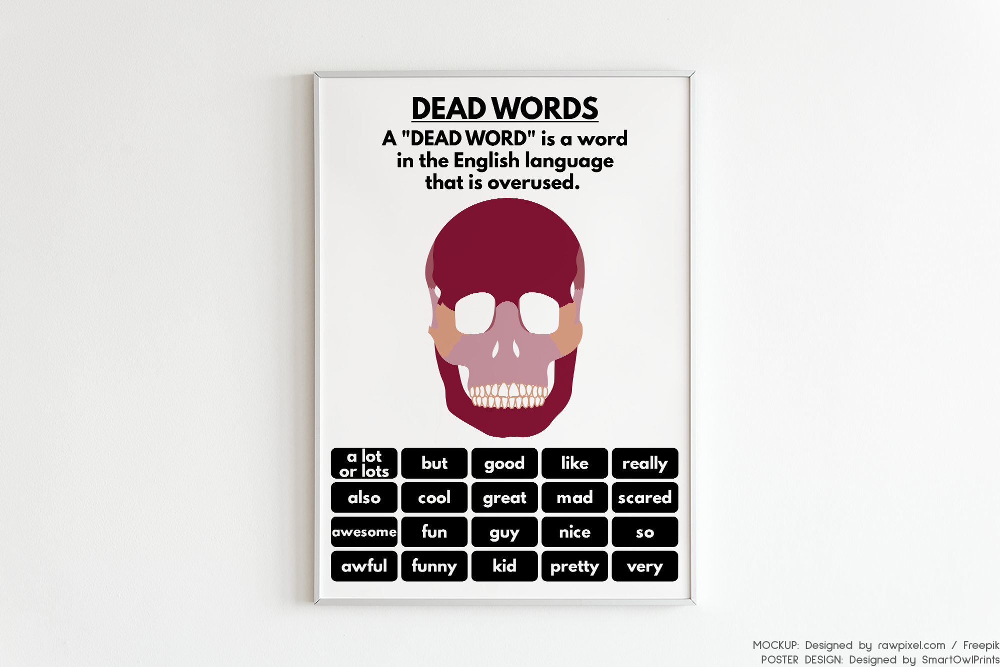 DEAD WORDS POSTER, Improving Writing Skills, English Language ...