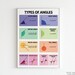 ANGLES POSTERS SET: Types of Angles Measuring Angles Angle - Etsy