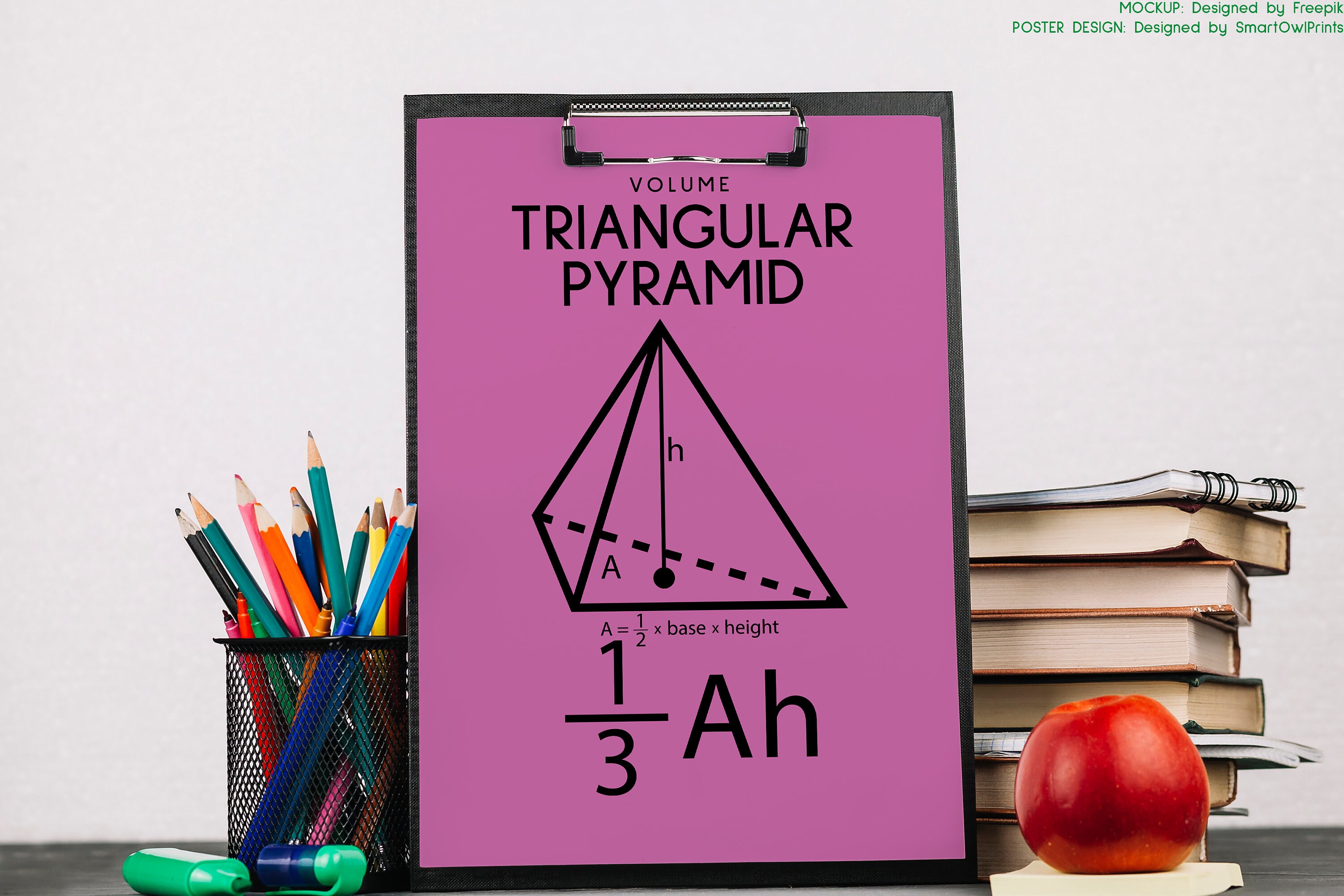 VOLUME FORMULAS Set of 8 Posters, 3D Geometry, 3D Shapes, Educational ...