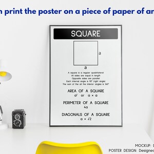 GEOMETRY POSTER - Set of 8 Posters, Math for Kids, Educational Posters ...