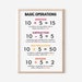 MATH BUNDLE - Set of 4 Posters, Math Symbols + GEMDAS + Basic ...