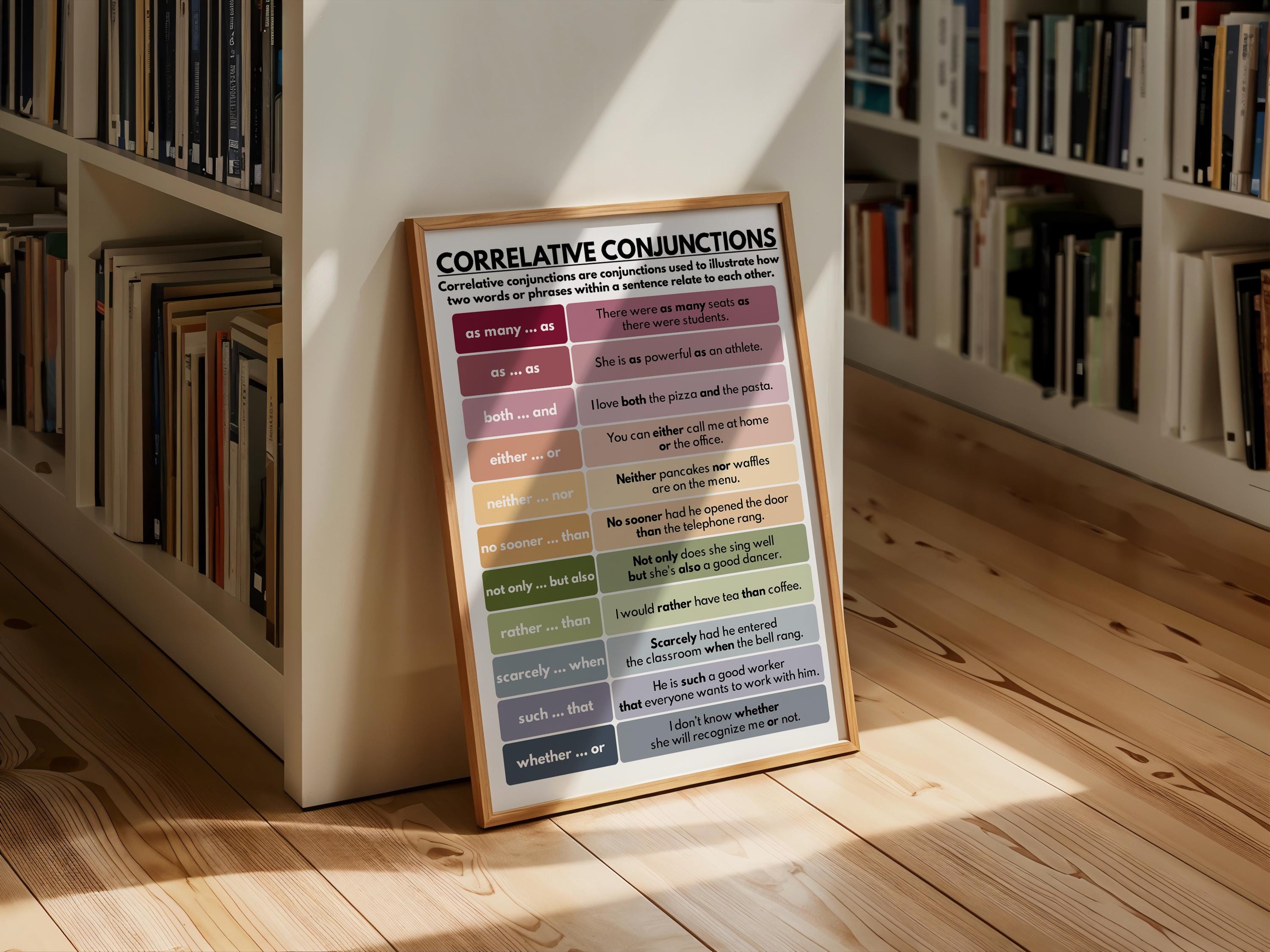CORRELATIVE CONJUNCTIONS, Examples of Conjunctions, Parts of Speech ...