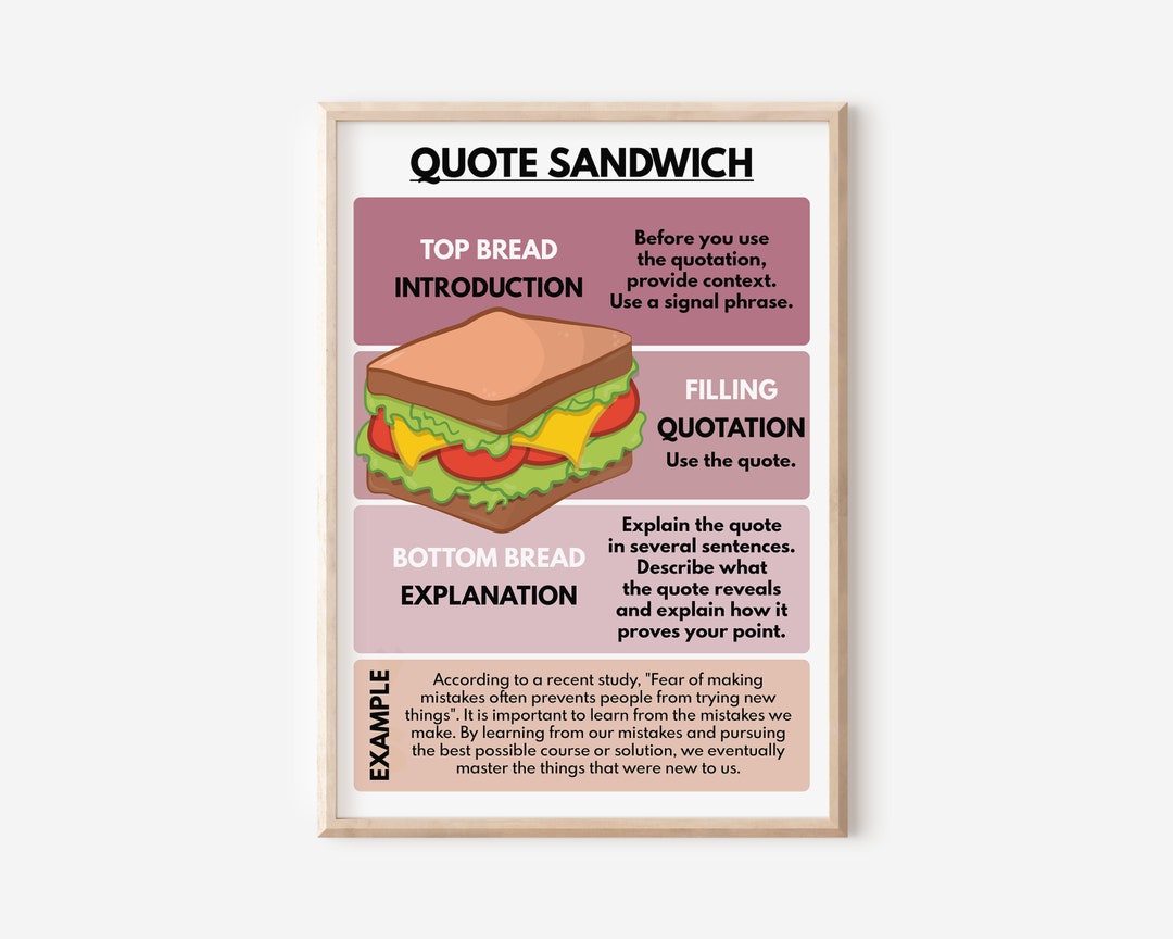 QUOTE SANDWICH, How to Introduce a Quote, Writing Skill, Creative ...