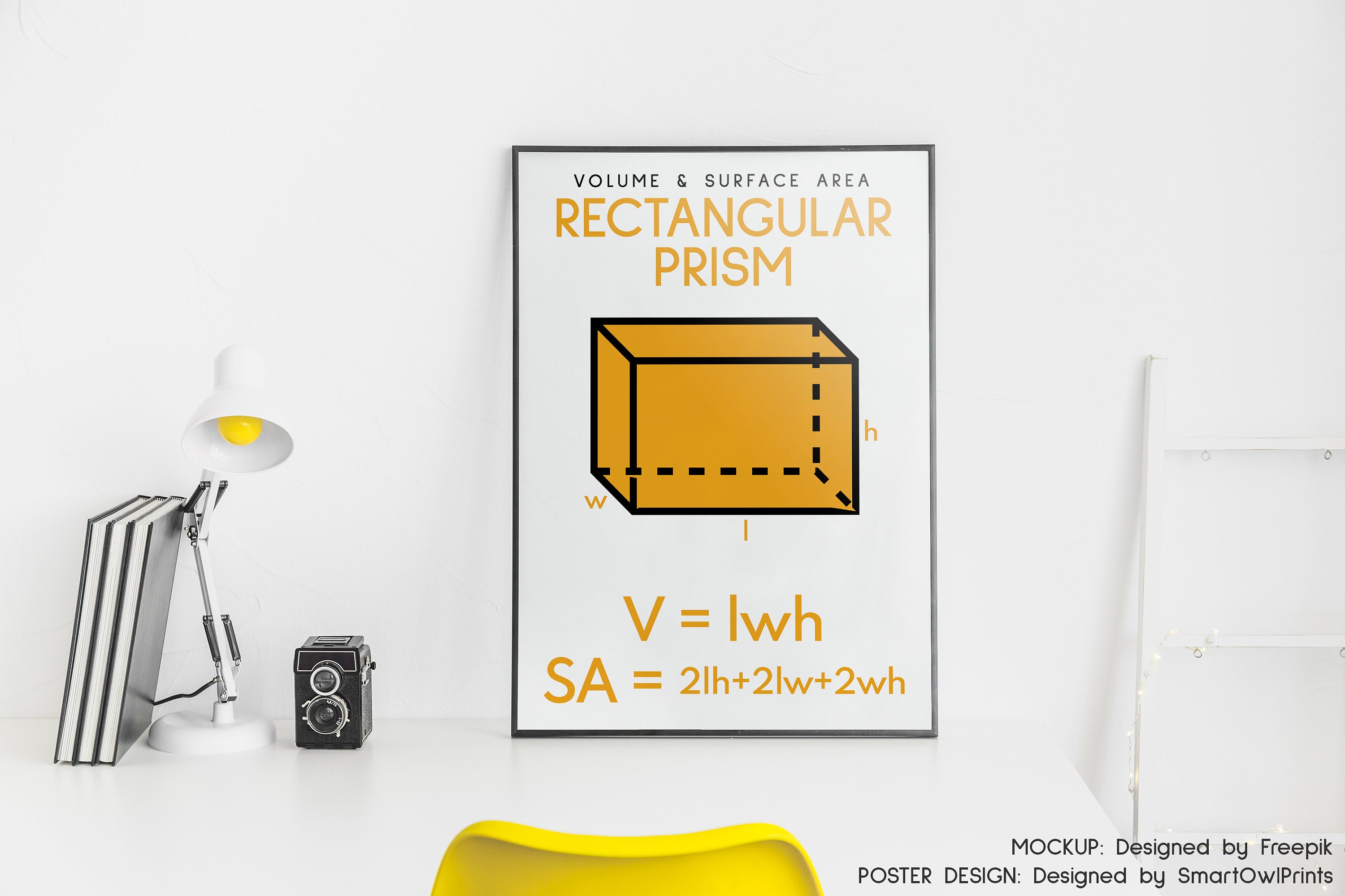 VOLUME and SURFACE AREA Formulas Posters Set Geometry 3D - Etsy