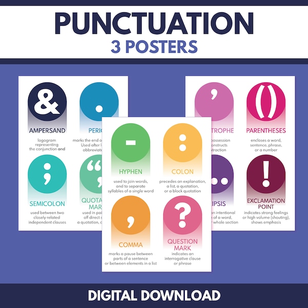 Punctuation Printable Chart - Etsy