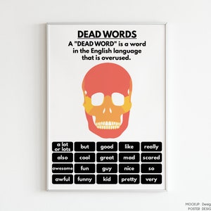 DEAD WORDS POSTER, Improve Writing Skills, English Language, Homeschool ...