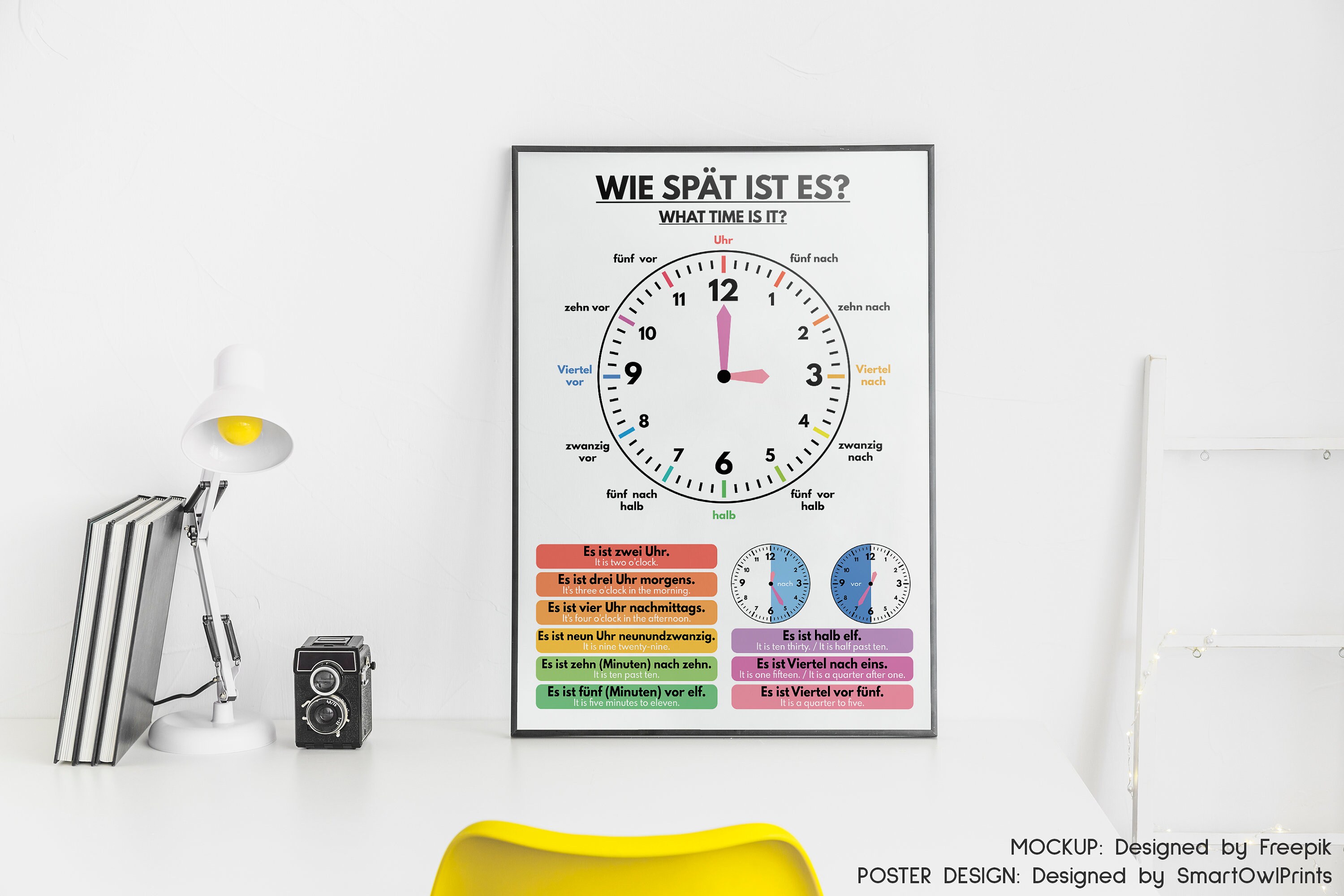 TELLING TIME POSTER German Language Educational Posters - Etsy