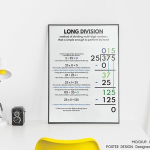 LONG MULTIPLICATION and DIVISION Posters, Educational Posters for Kids, Teaching Resources ...