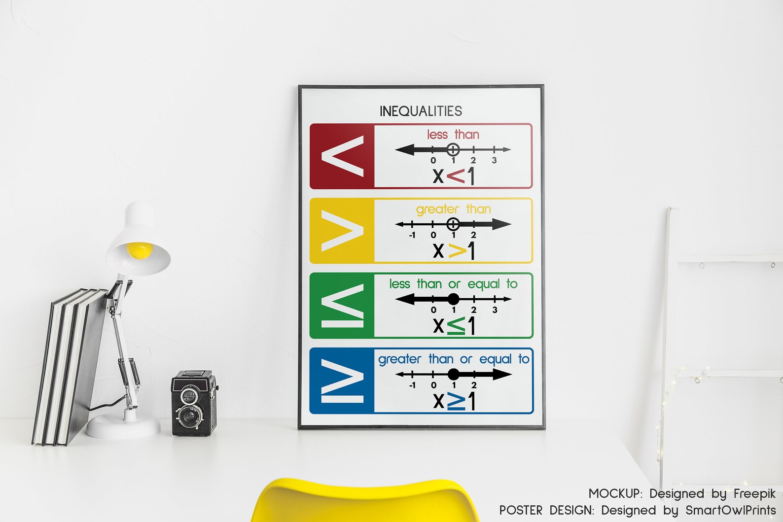 INEQUALITIES POSTER, Inequalities Symbols, Educational Posters, Math ...