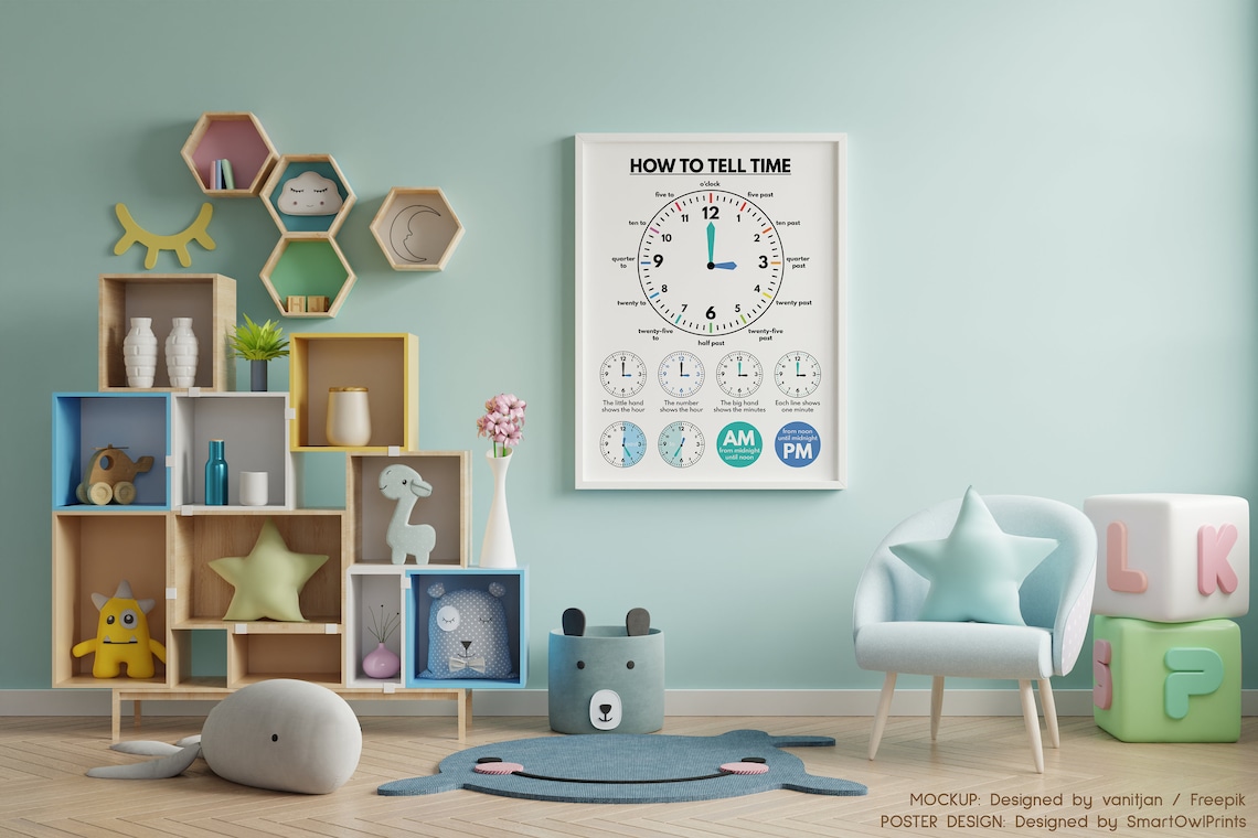 TELLING TIME Poster Educational Poster What Time is It - Etsy