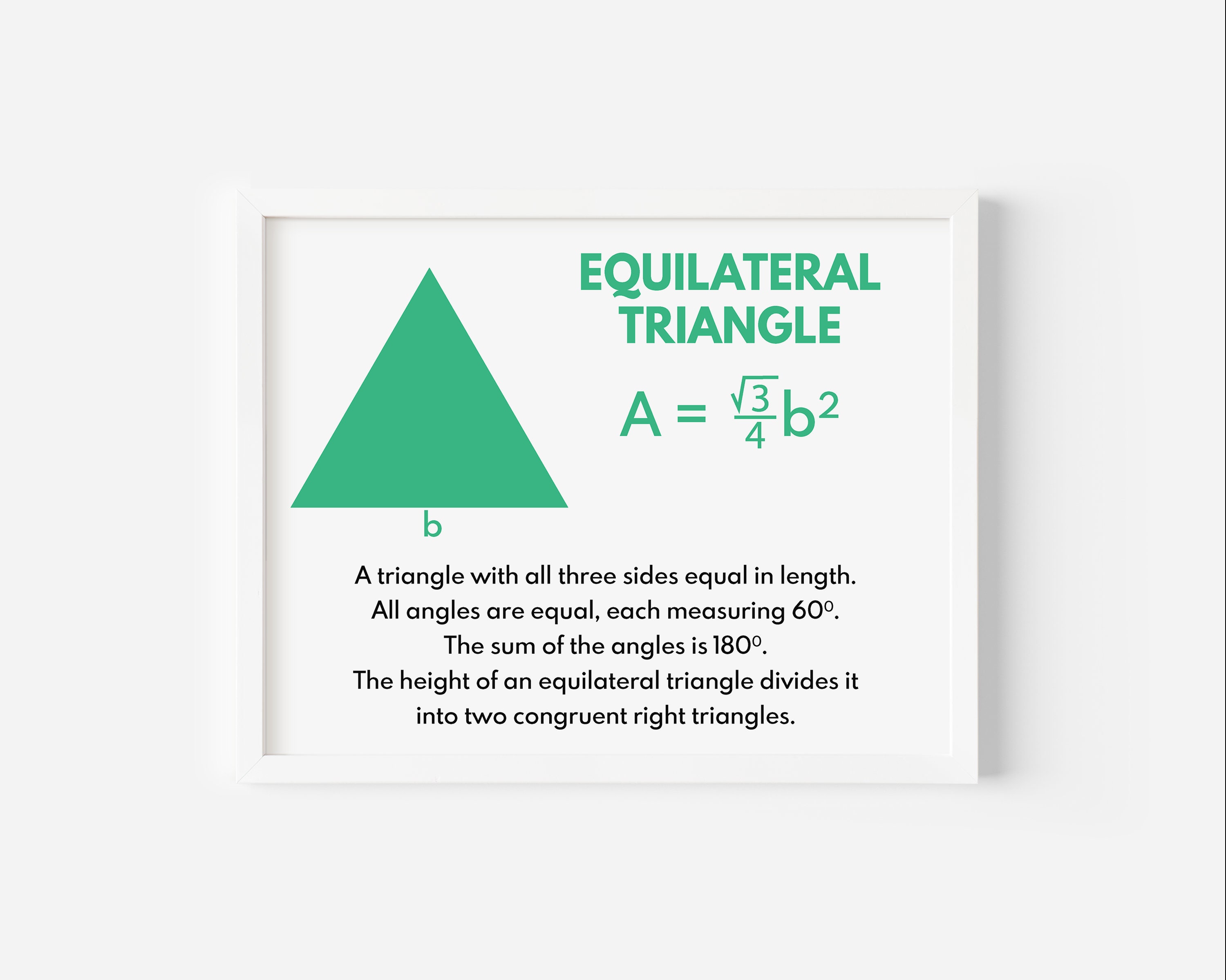 AREA FORMULAS Set of 8 Posters, Letter Size, Geometry, Shapes ...